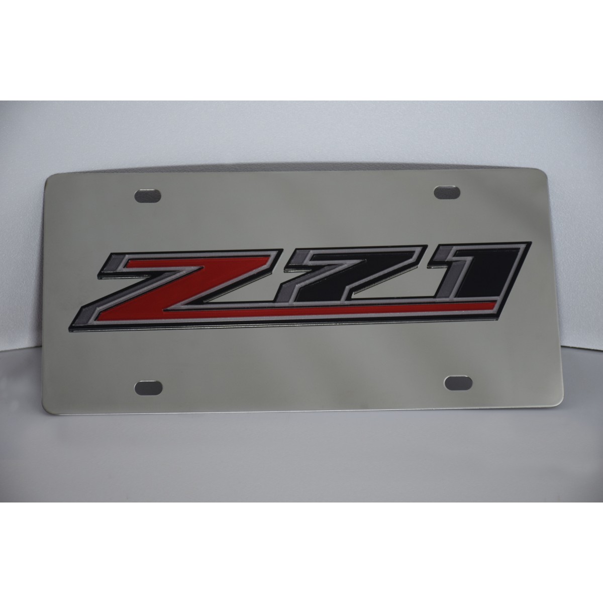 HossRods.com | Chevy Z-71 Stainless Steel License Plate with Black Font ...