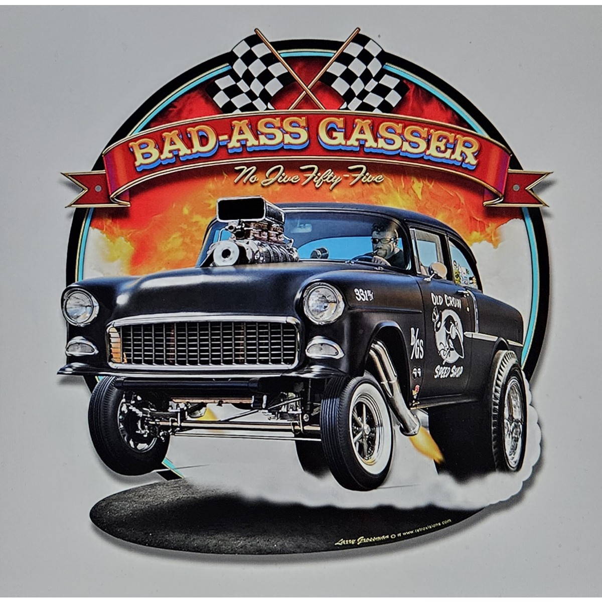 HossRods.com | 1955 Bad-Ass Gasser Vintage Sign 17 x 18 | Hot Rod ...