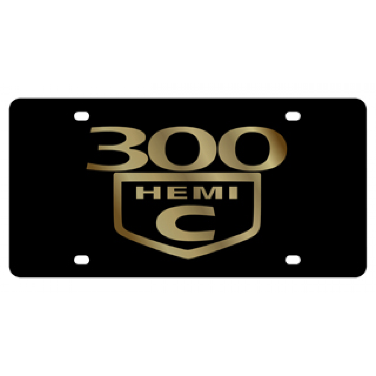 HossRods.com | Chrysler 300C Hemi Carbon Steel License Plate Gold Logo ...